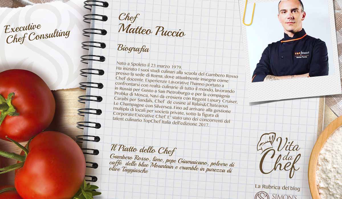 Chef Matteo Puccio - Biografia Chef - Simon Italian Food